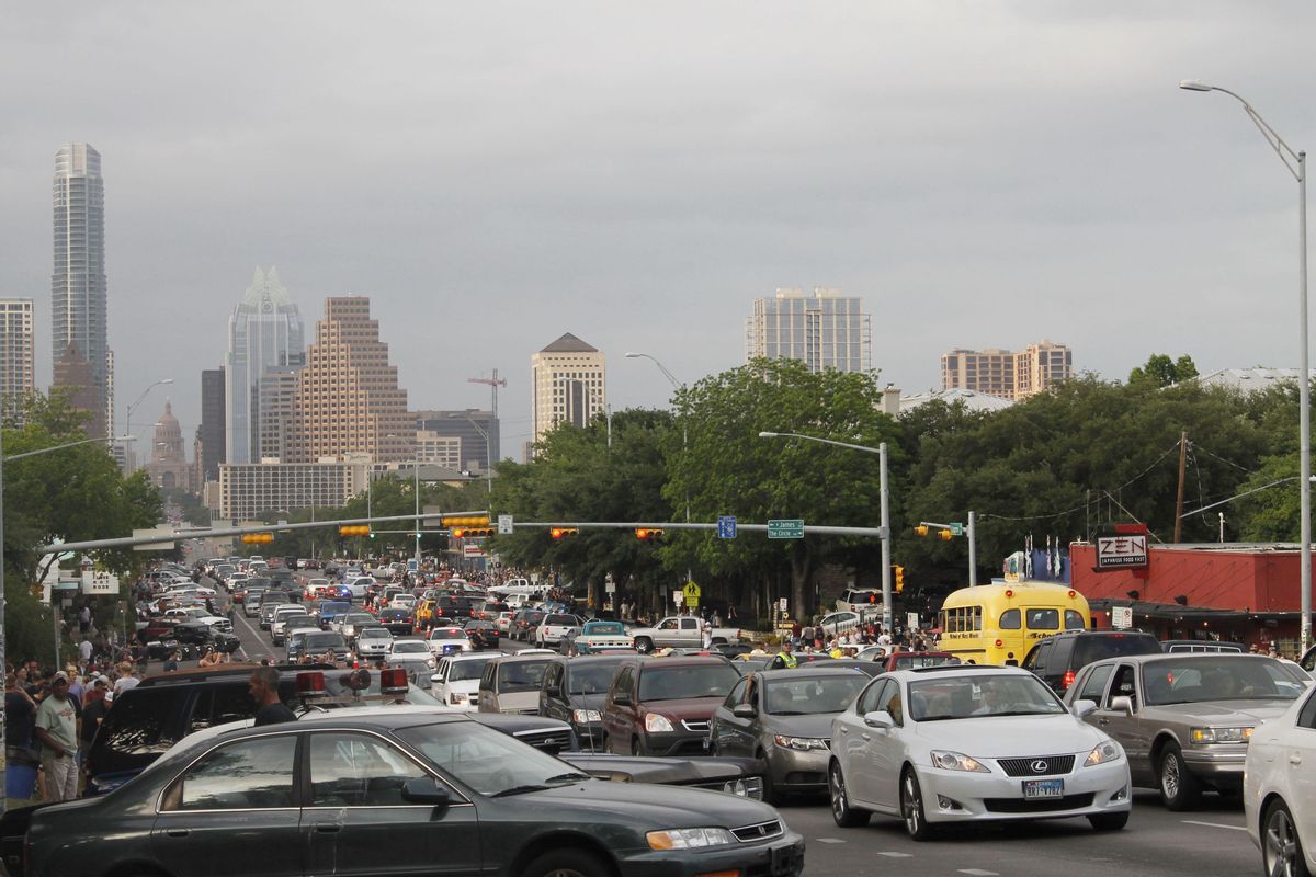 Traffic was an issue but at least drivers had lots to look at ...