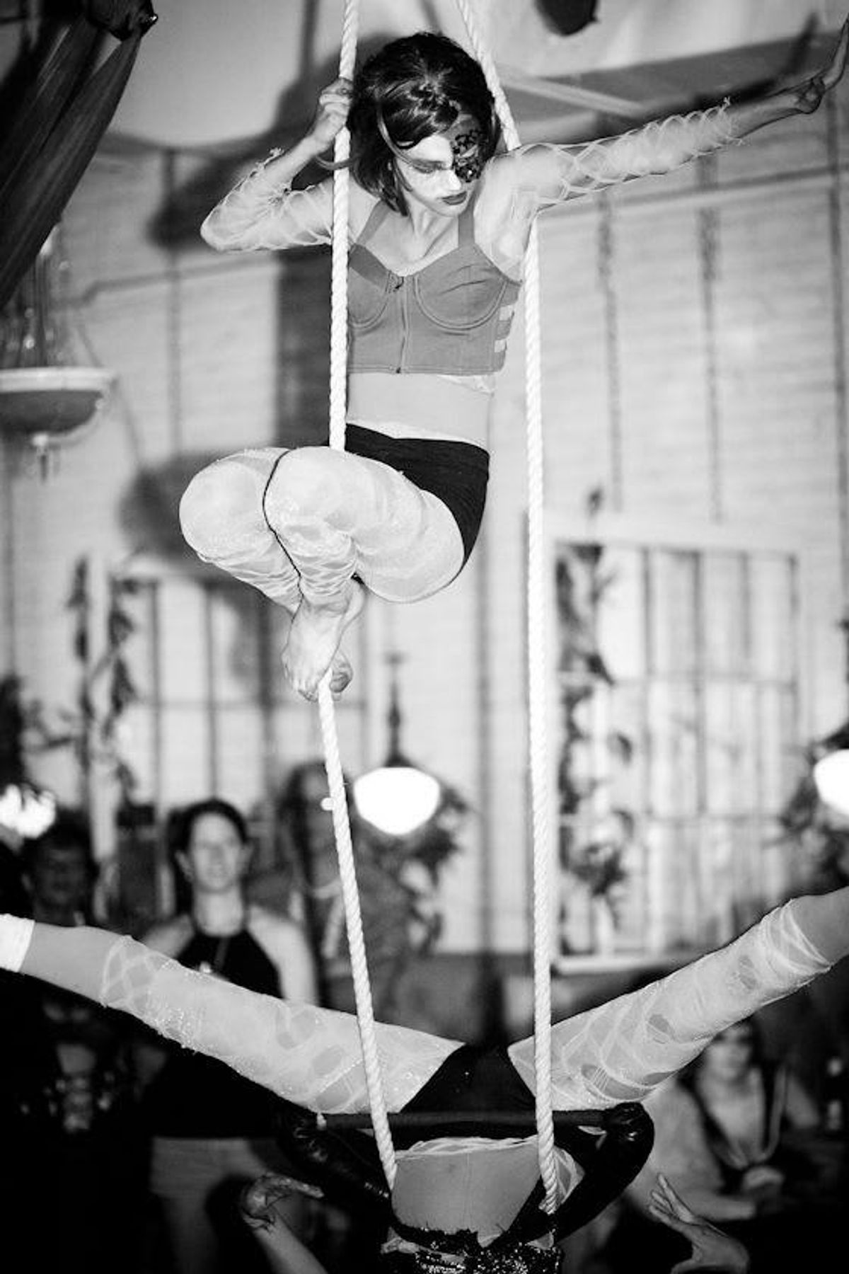 Magical aerial dancers performed duets for the for the Titanic guests ...