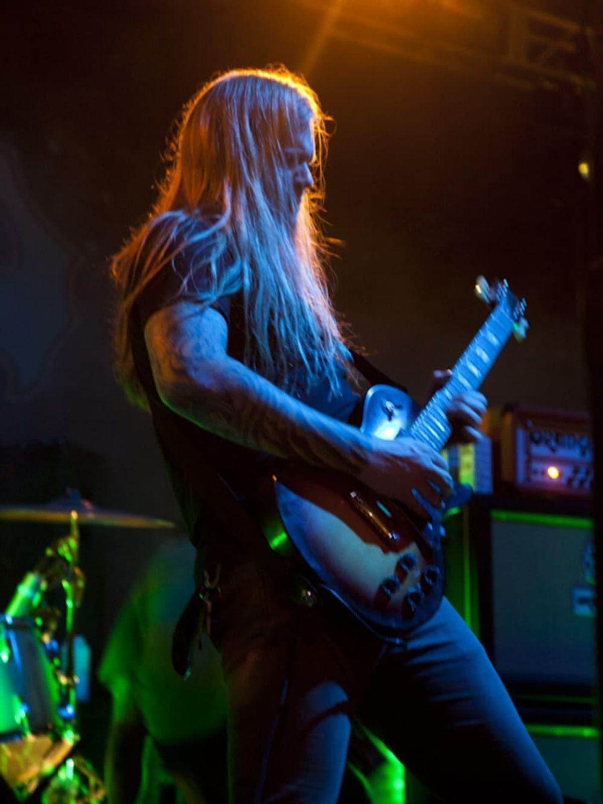 Kyle Shutt of The Sword performing at Fun Fun Fun Fest 2012 ...