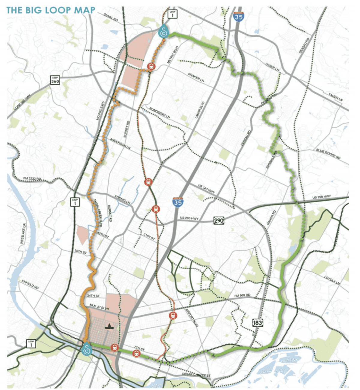 Austin's proposed urban trail network. - CultureMap Austin