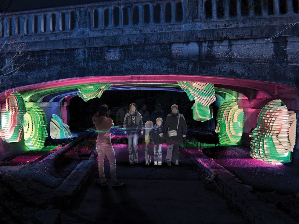 Sneak a peek at the 6 immersive, nocturnal artworks lighting up Austin's 2023 Creek Show ...
