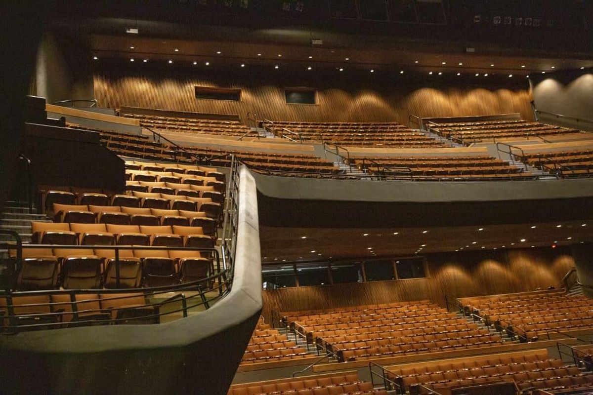The "before" shot: The theater's balcony seats date back to 1981 ...