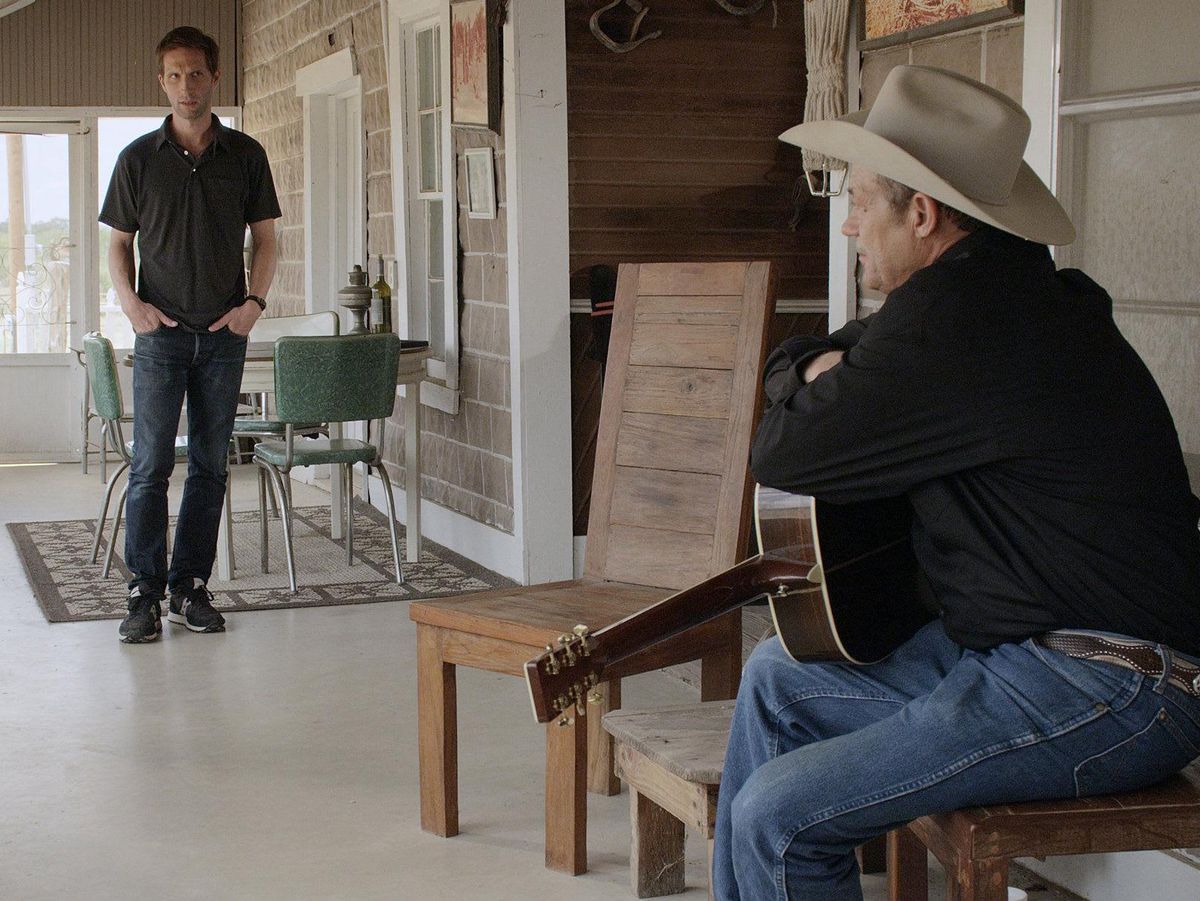 Blake DeLong, left, stars as a struggling music manager trying to ...