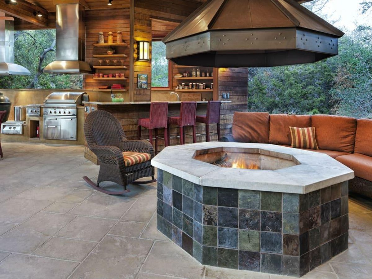 CG&S installed a central fire pit for a gathering area as part of this ...