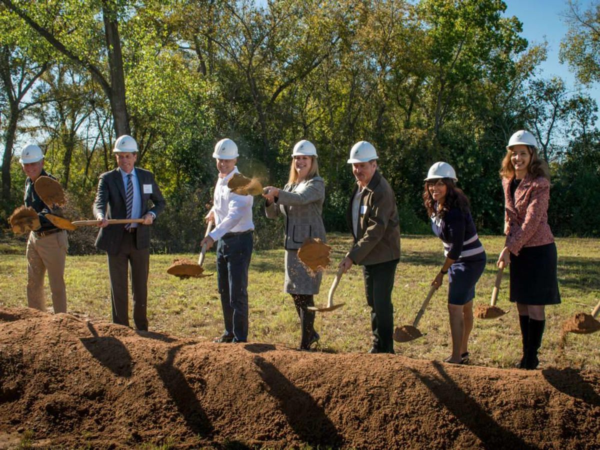 Key players break ground on Jeremiah Program's new campus. (Left to ...