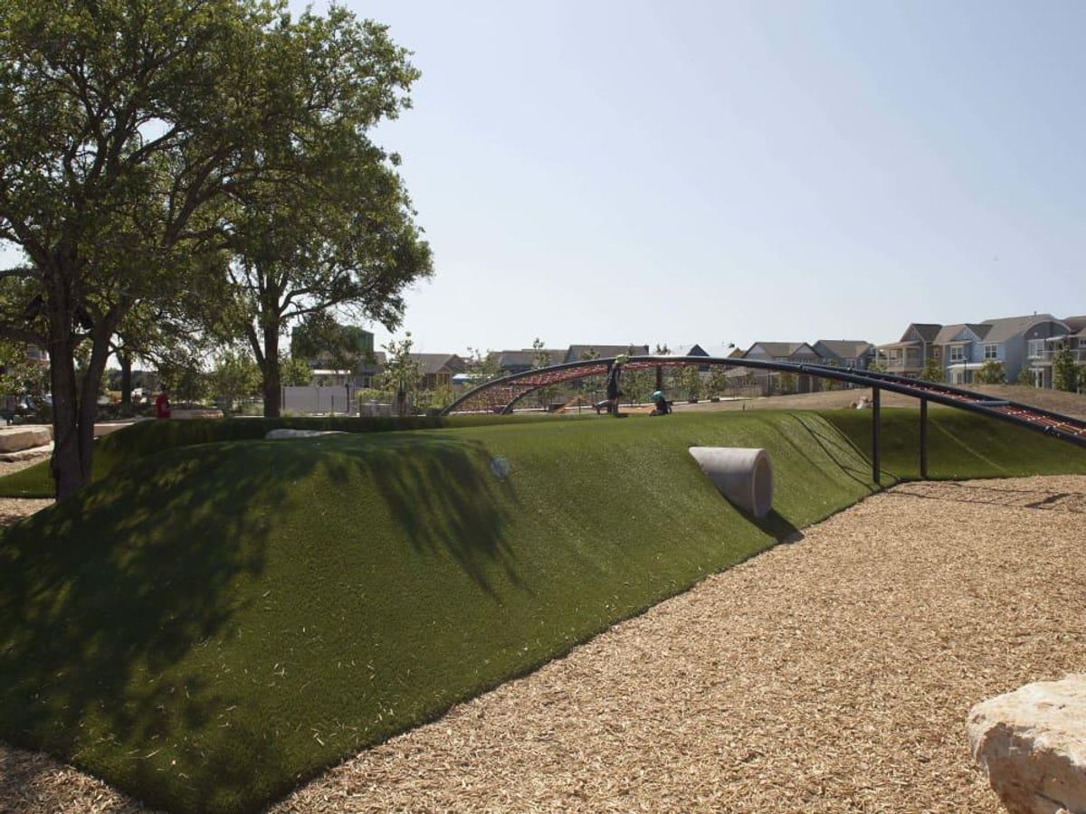 John Gaines Park includes a pool, open lawn space, and picnic areas ...