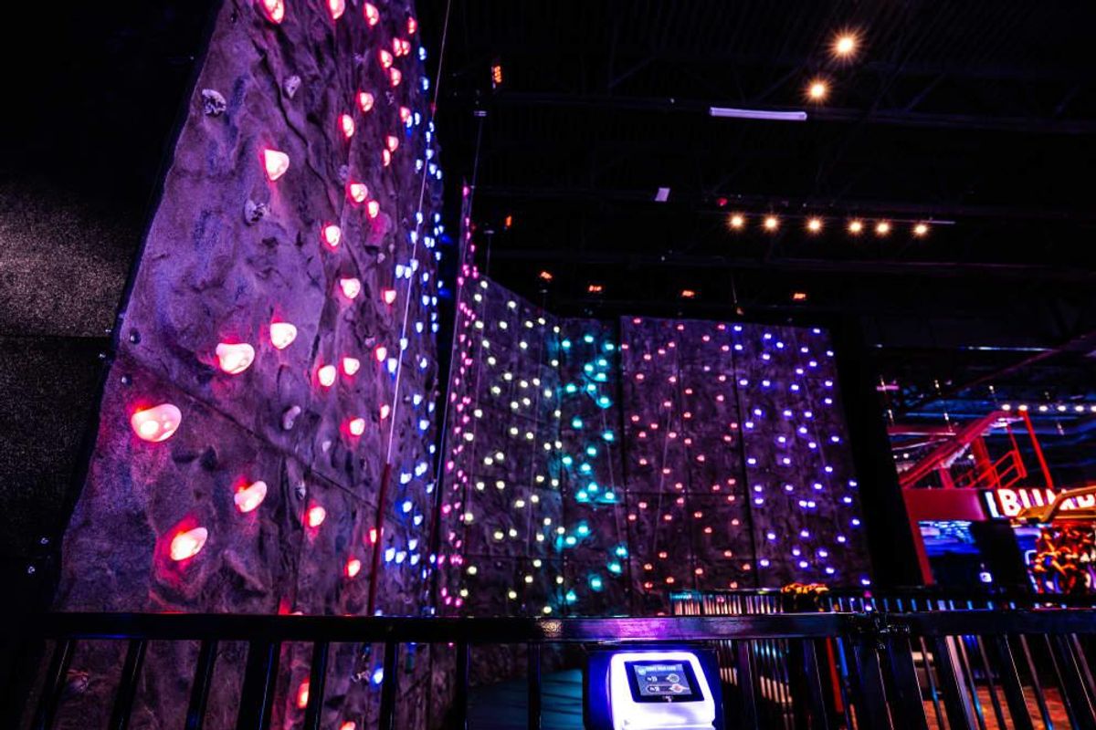 The light-up rock climbing wall doubles as contemporary art ...
