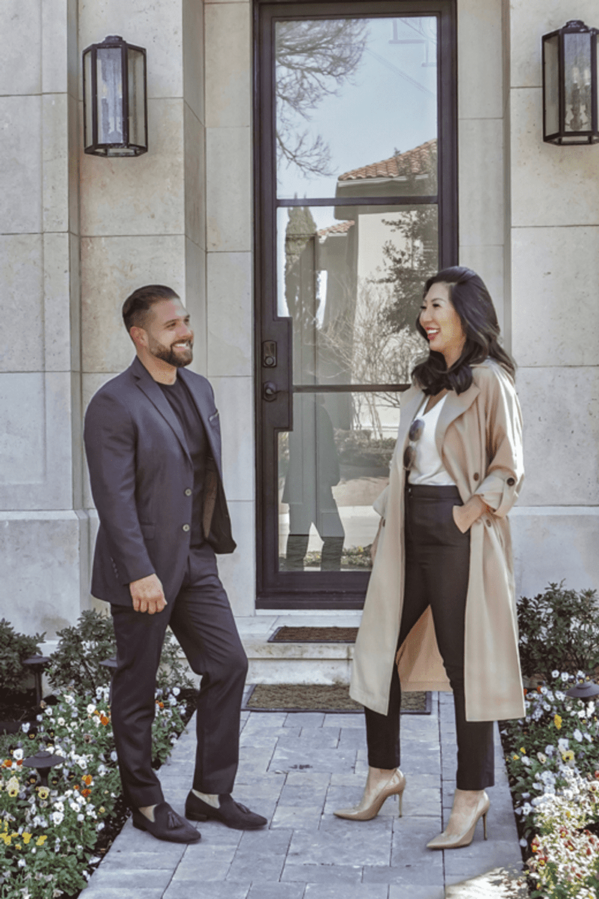 Developer Romy Solanji and Realtor Julia Wang in front of the first ...