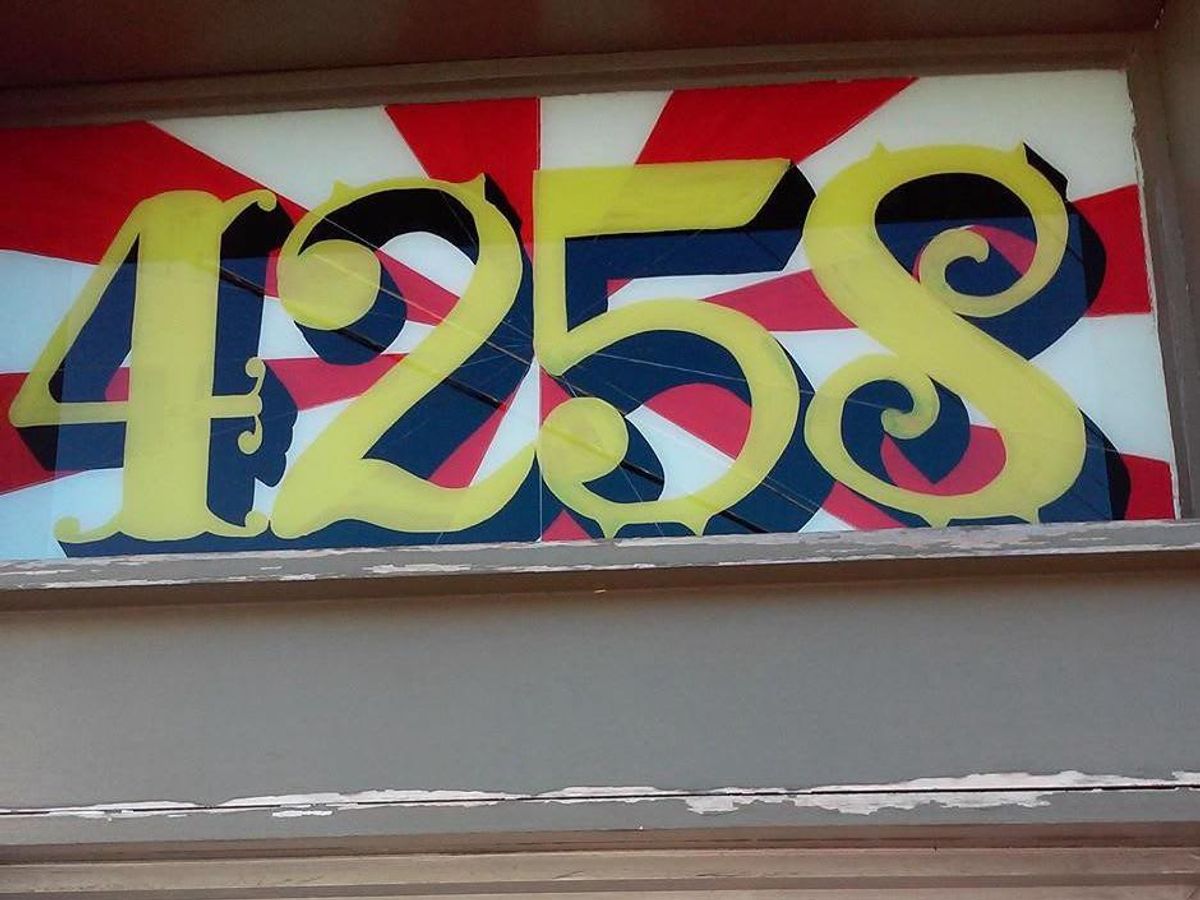 This hand-painted address might look like something you'd come across ...