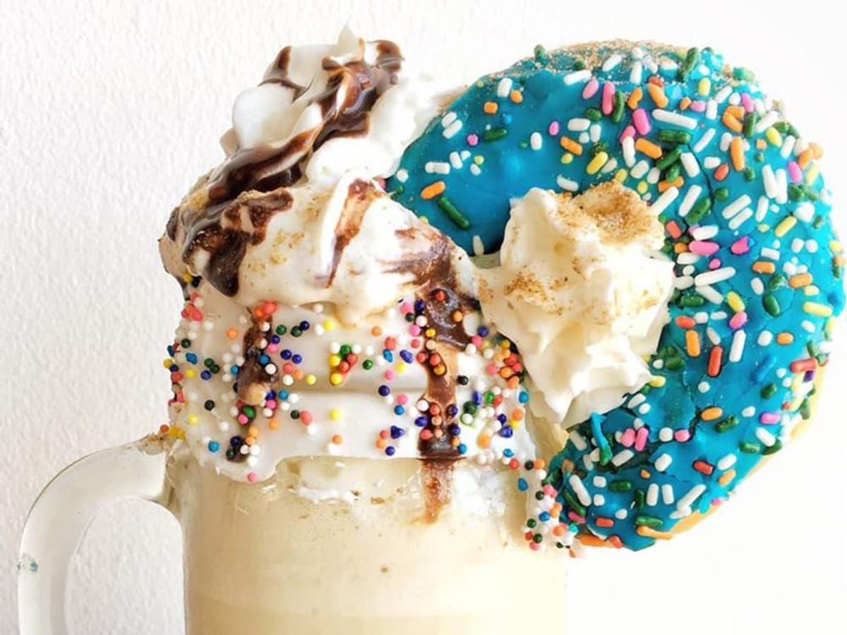 Indulge in a doughnut milkshake at the Peached Tortilla Social House on ...