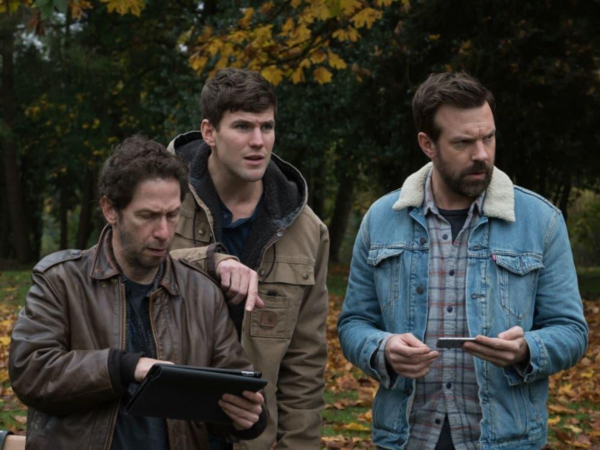 Tim Blake Nelson, Austin Stowell, and Jason Sudeikis in Colossal ...