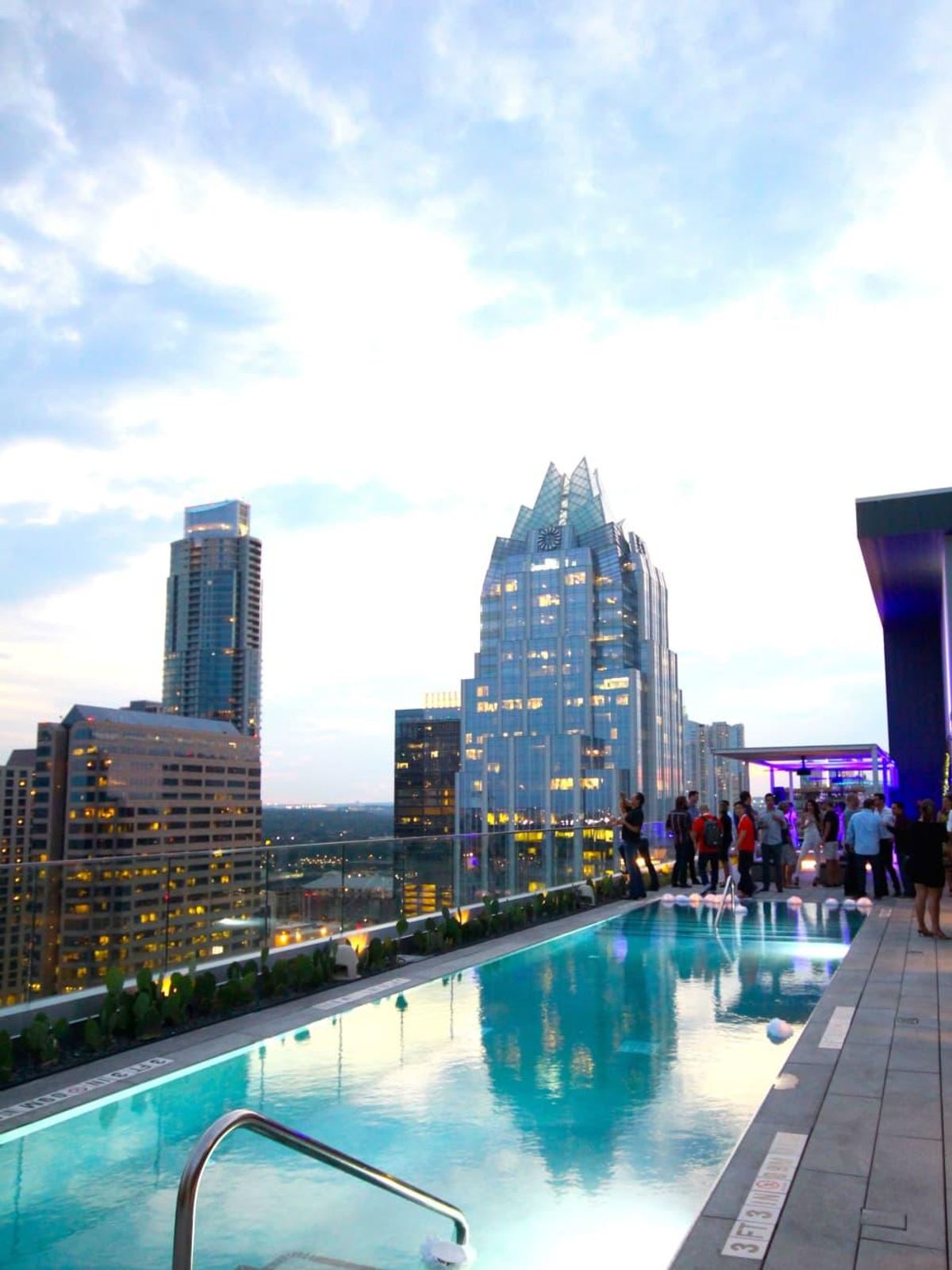 The newly opened Westin Austin Downtown offers a rooftop pool view that ...